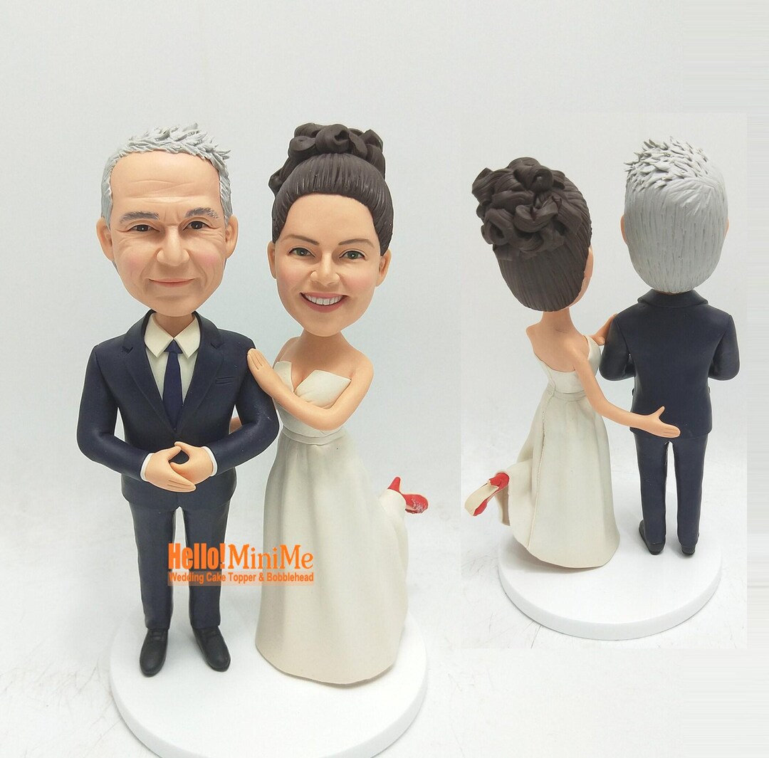 Custom Wedding Cake Topper: Personalized Bobblehead Figurine - Etsy