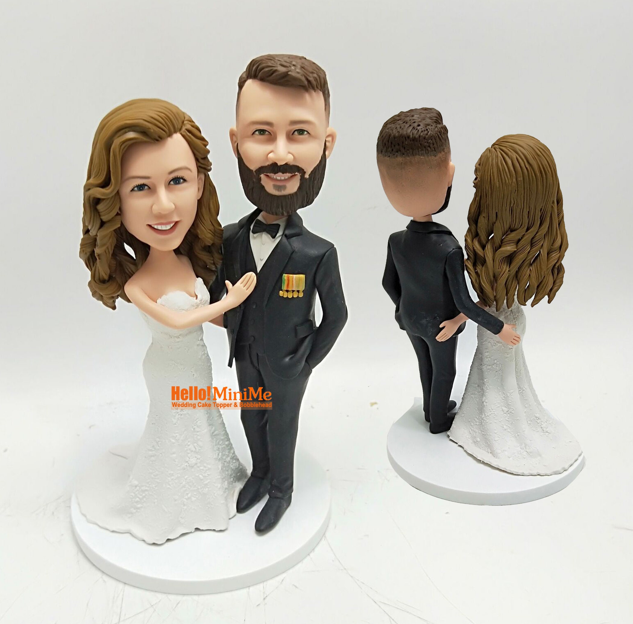 Wedding Cake Topper Bobble Head Cake Toppers for Wedding | Etsy