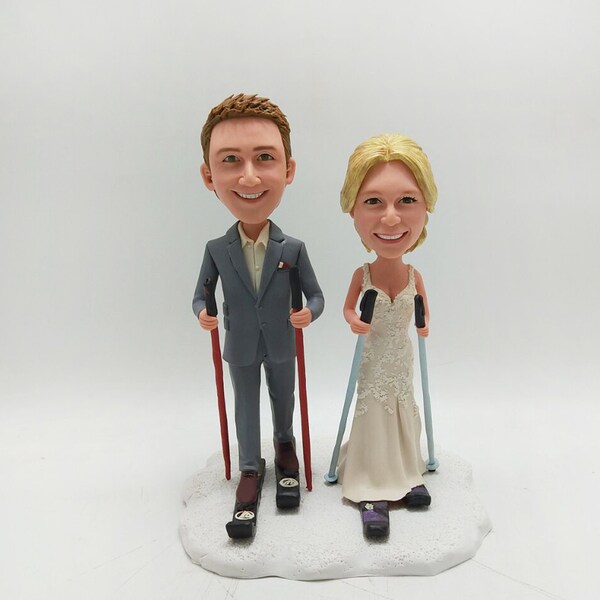 Wedding Bobblehead Cake Toppers - Etsy