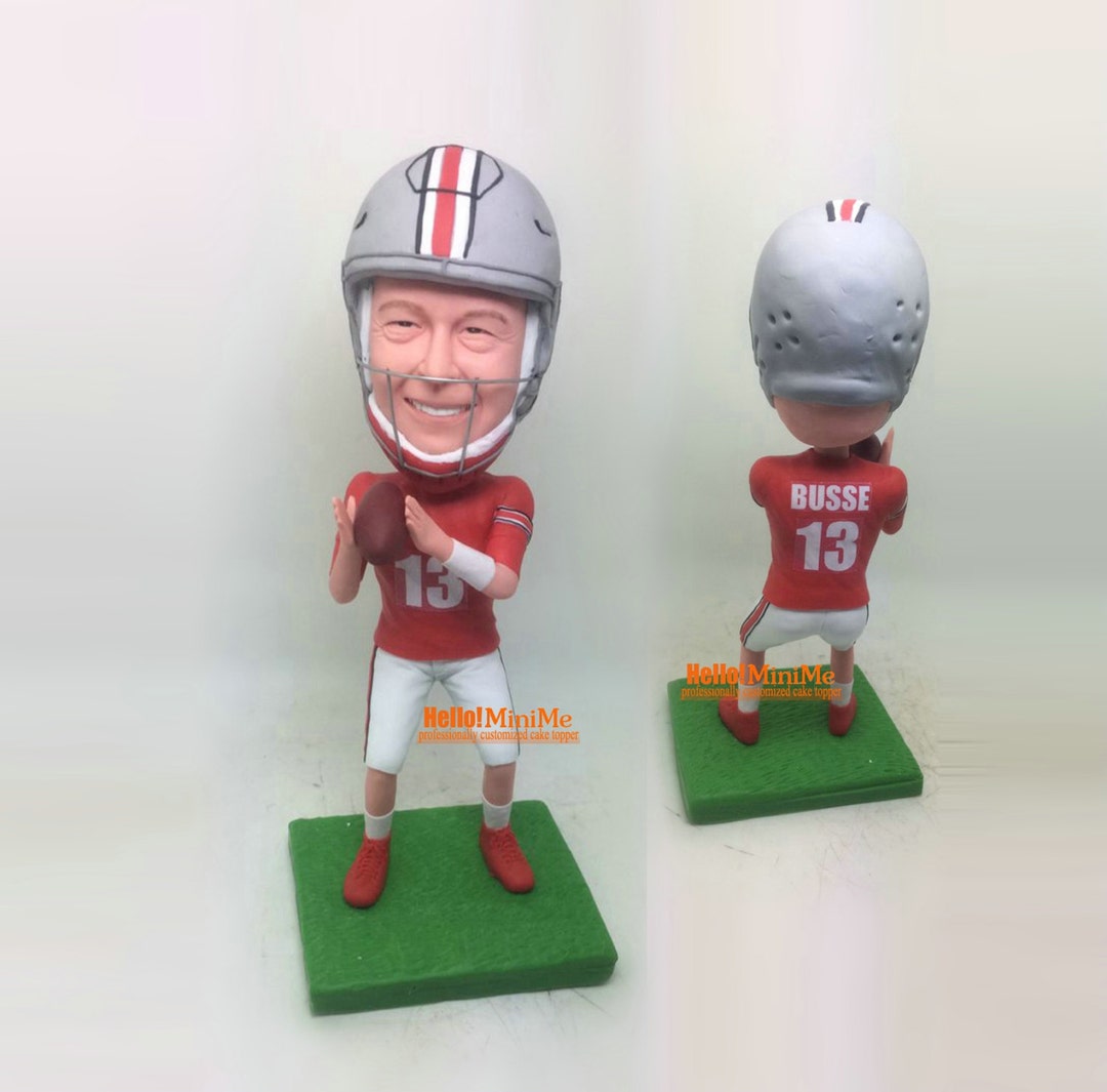 Football Bobble Head Birthday Bobblehead Christmas Bobblehead Football ...