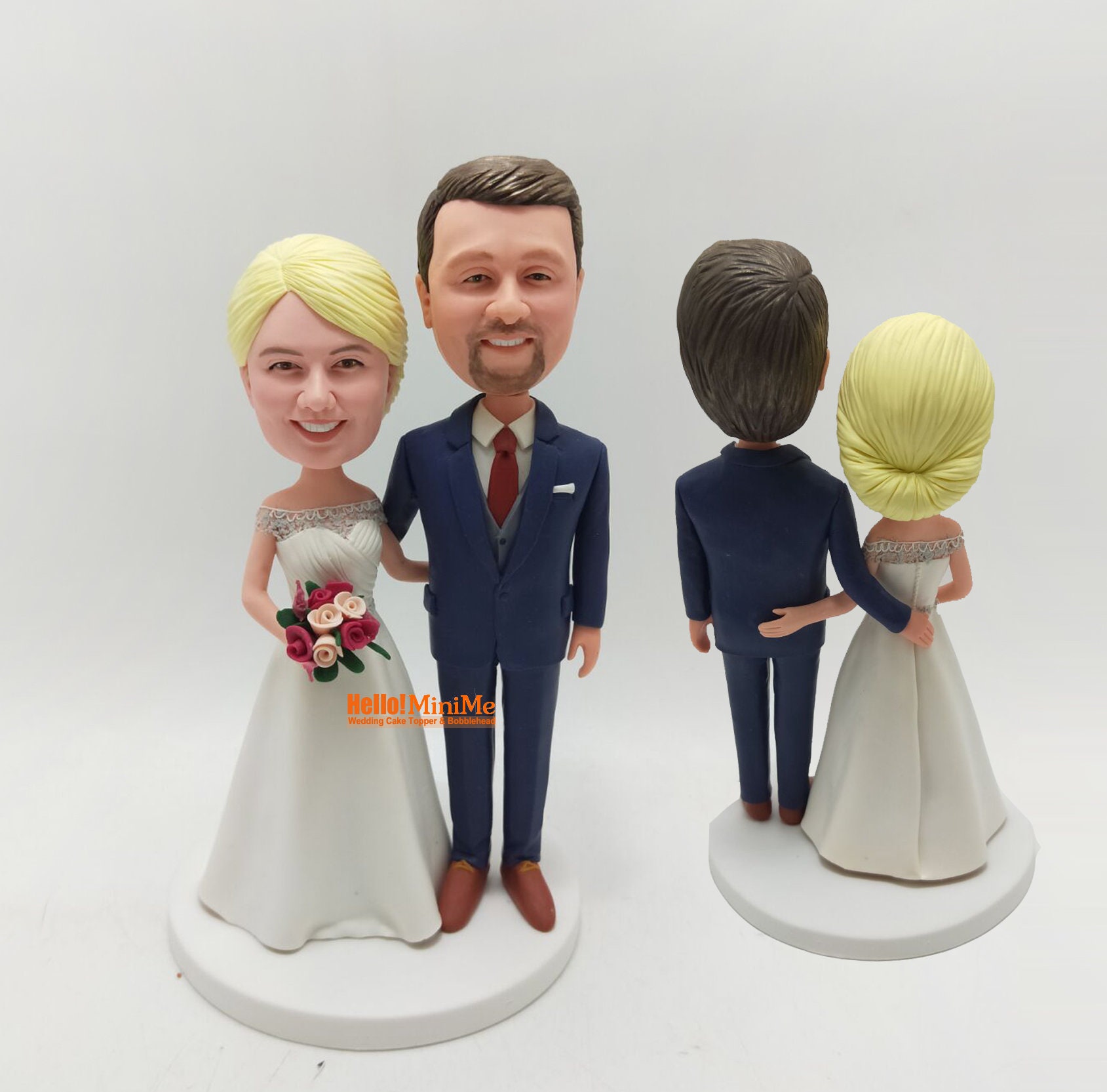 Pastel topper boda topper personalizado bobblehead boda topper | Etsy