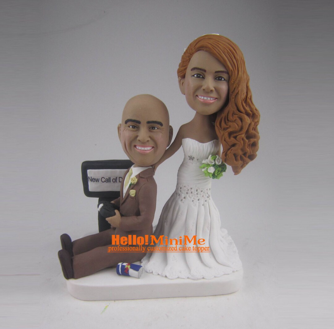 Personalized Bride Groom Cake Topper, Wedding Custom Bobble Head ...