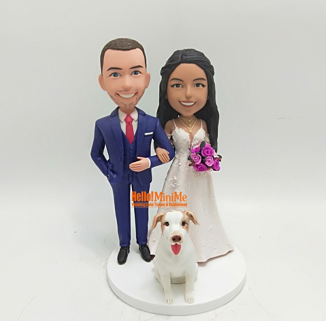 Bitmoji Cake Topper Wedding Bobble Head Custom Bobblehead Bitmoji ...