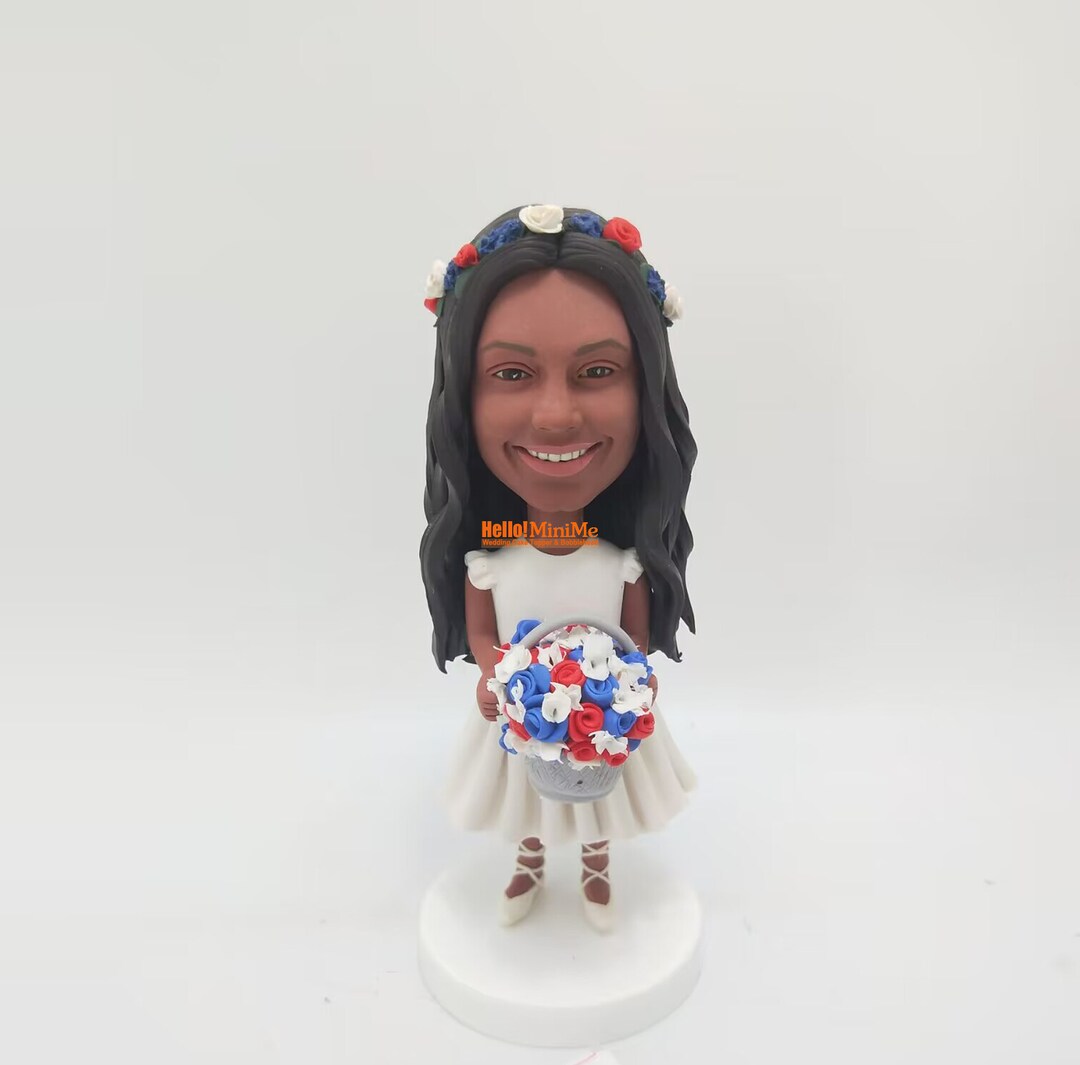 Flower Girl Bobblehead Custom, Custom Bobblehead for Girl, Wedding ...
