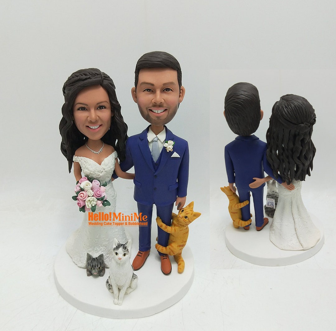 Couple Bobblehead | Bobblehead Cake Topper | Wedding Cake Topper ...
