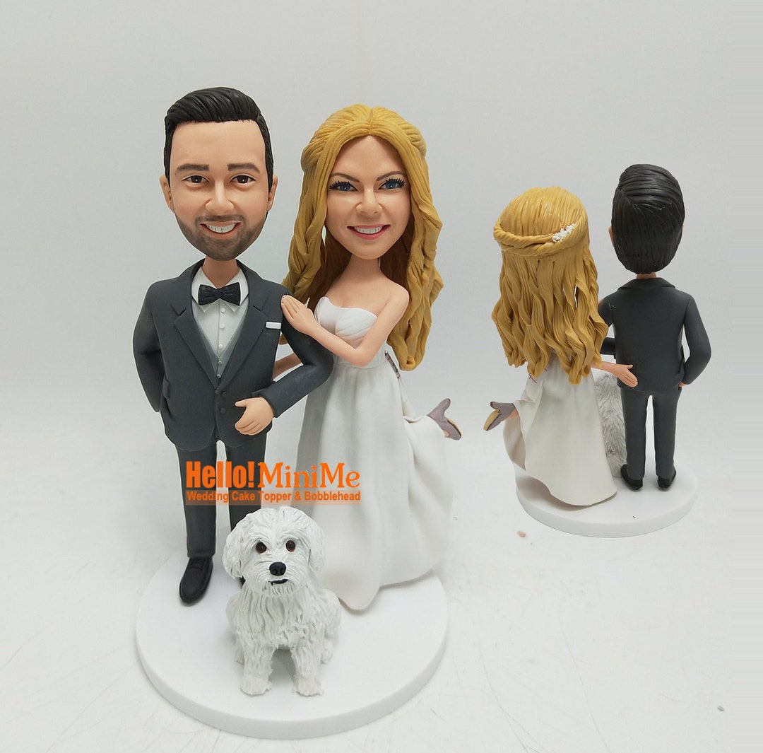 Custom Made Wedding Topper Bobble Head Custom Cake Topper Bobblehead ...