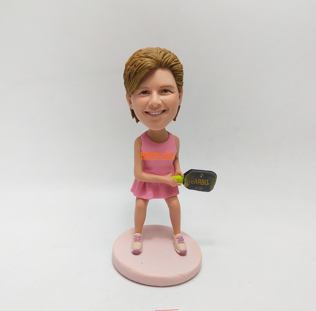 Woman Pickleball Bobblehead Custom Bobblehead Female Pickleball ...
