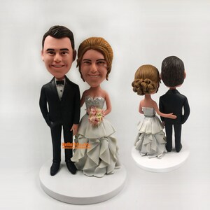 Custom Cake Topper Bobblehead Wedding Topper Custom Bobblehead Wedding ...