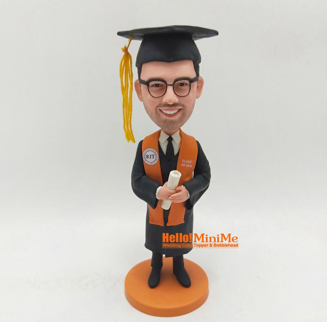 Graduate Bobble Head Graduation Bobblehead Graduate Gift Custom ...