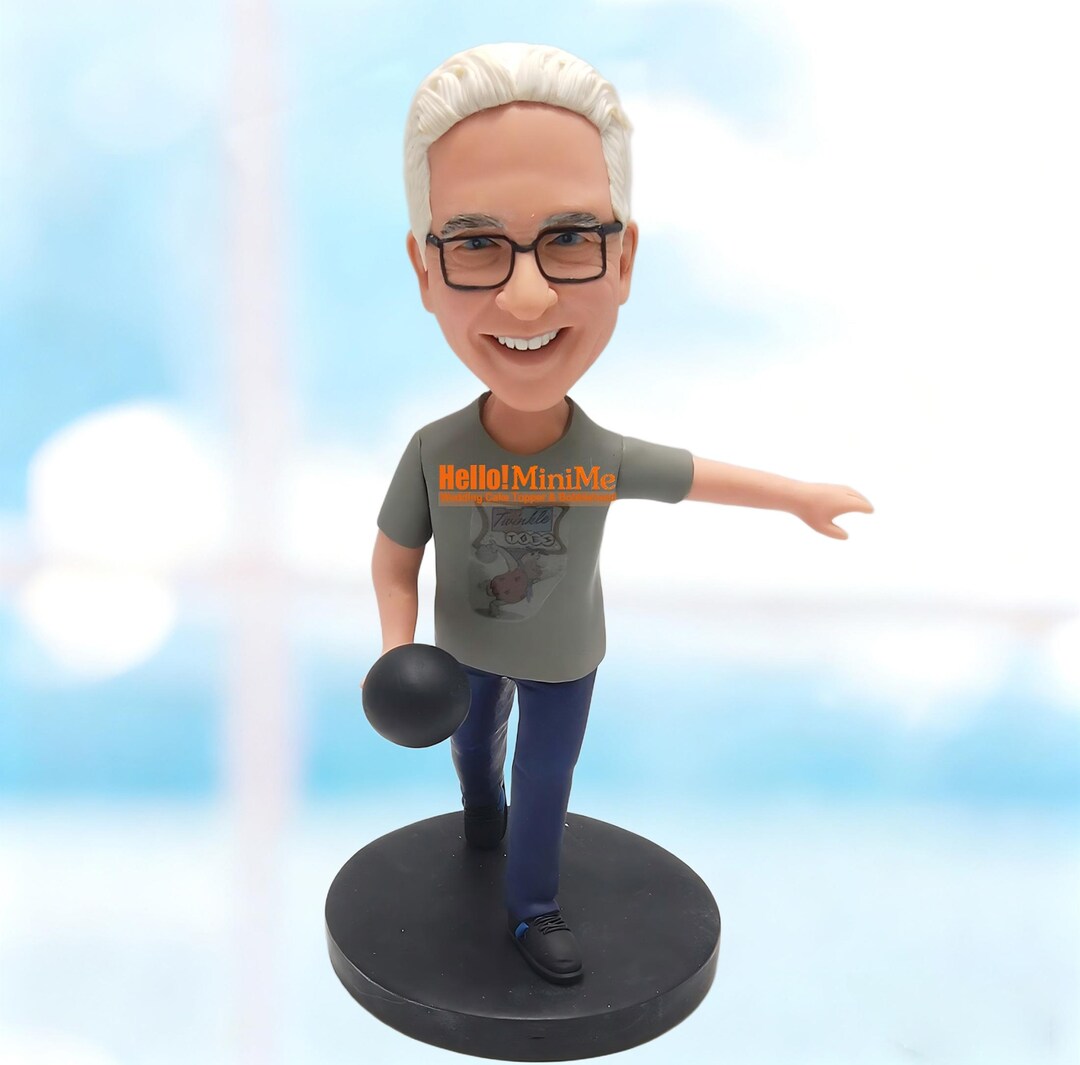 Personalized Bowling Bobblehead From Photo, Custom Bowler Gift for Dad ...