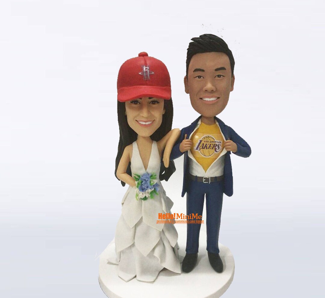Wedding Cake Topper Bobblehead Custom Bobble Head Cake Topper Wedding ...