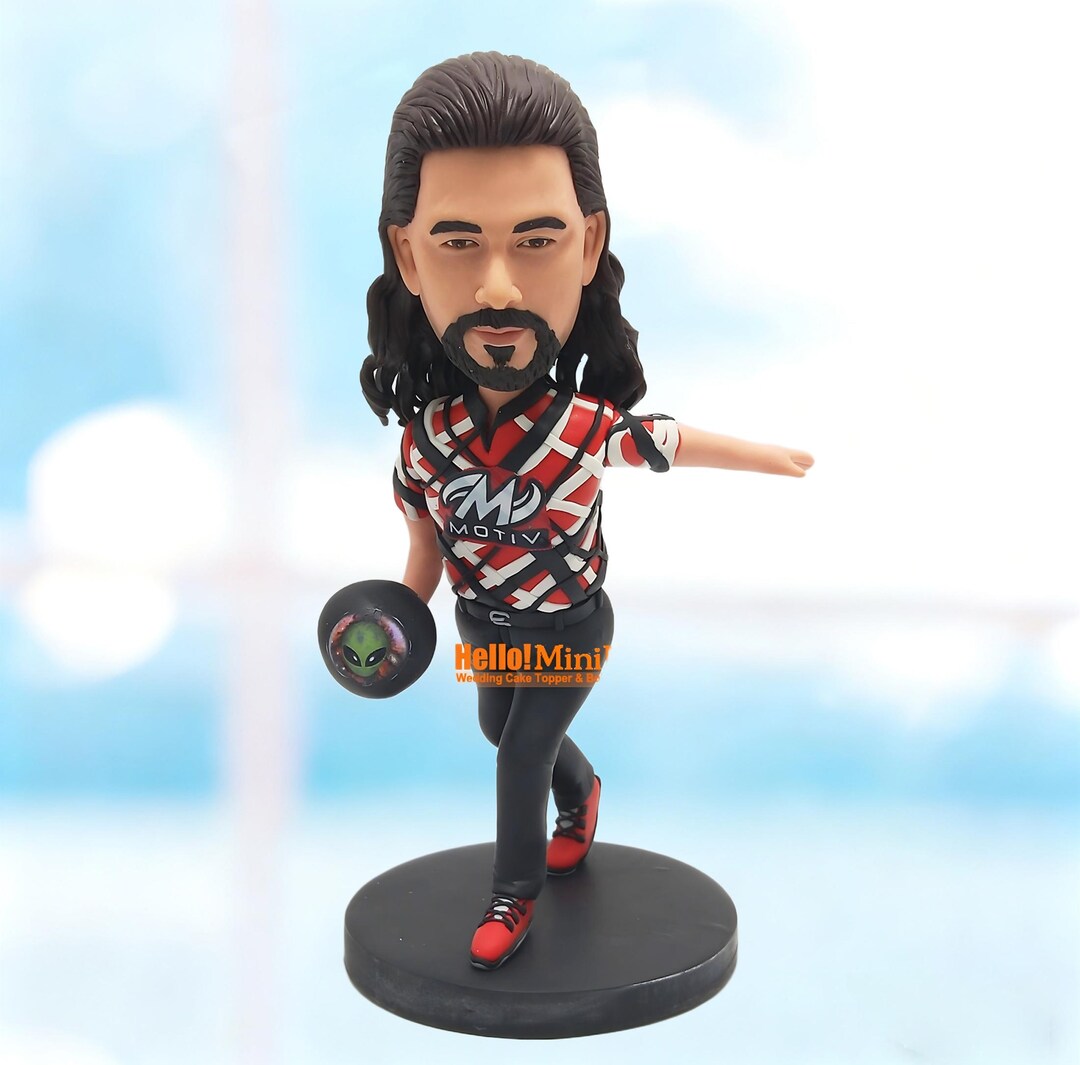 Custom Bowling Bobblehead, Personalized Bowler Gift for Dad or Husband ...