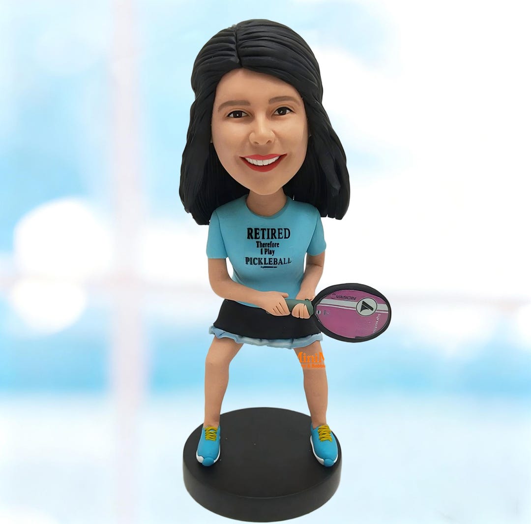 Handmade Custom Pickleball Bobblehead, Personalized Pickleball Player ...