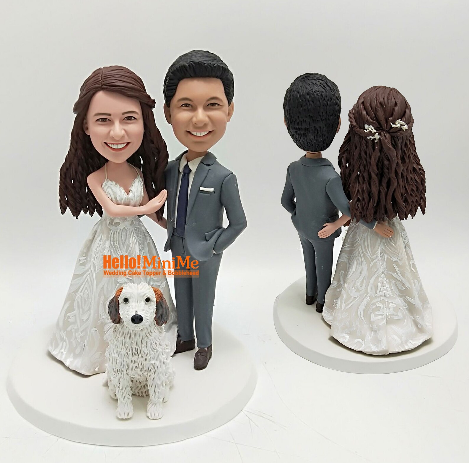 Wedding Cake Topper Bobble Head Cake Toppers for Wedding | Etsy
