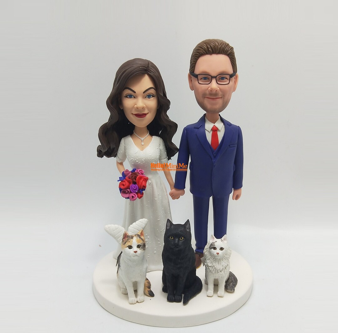 Wedding Bobble Head Custom Cake Topper Wedding Topper Custom ...