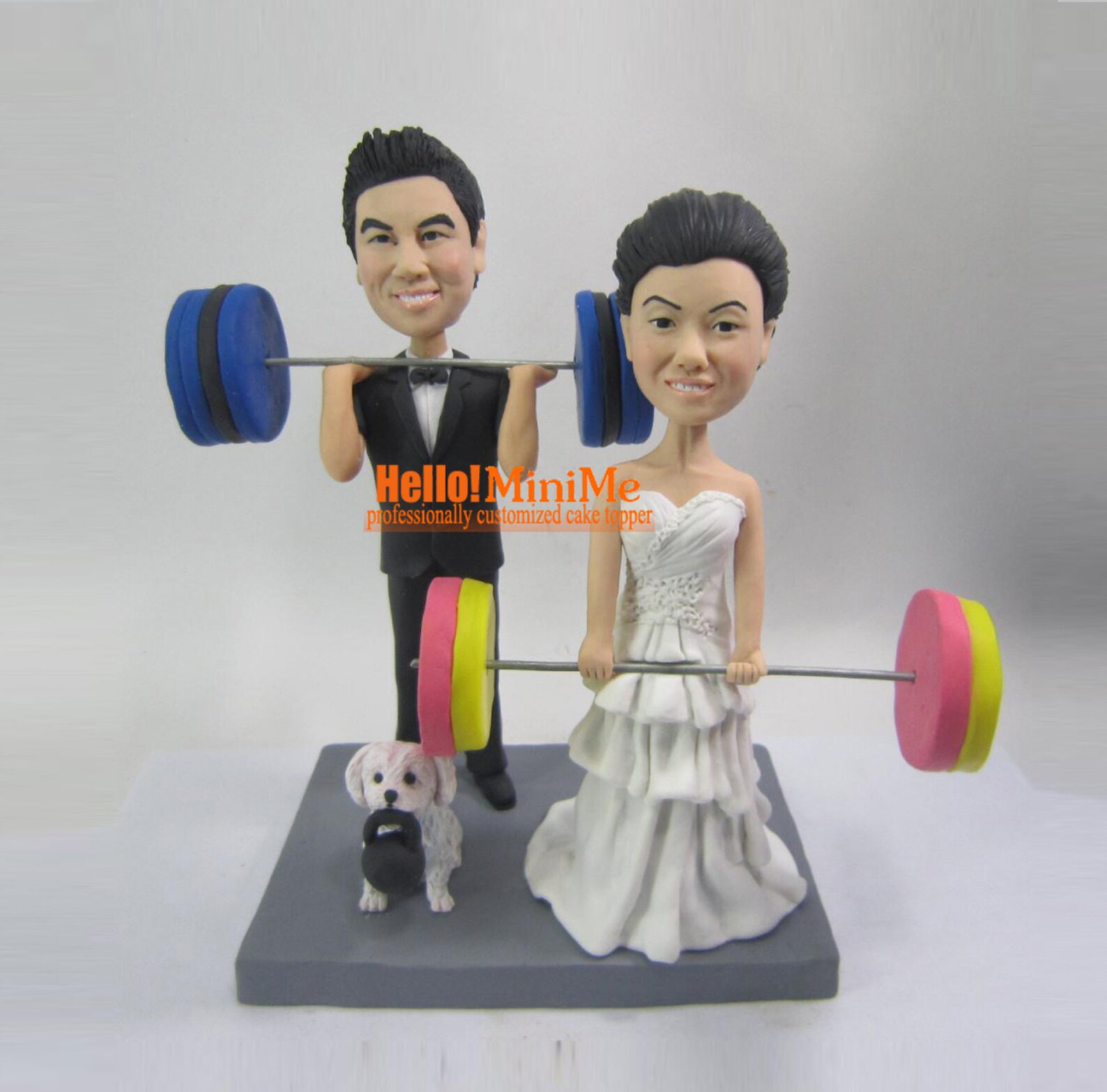 Weight Lifting Cake Topper Wedding Cake Topper Bobble Head - Etsy