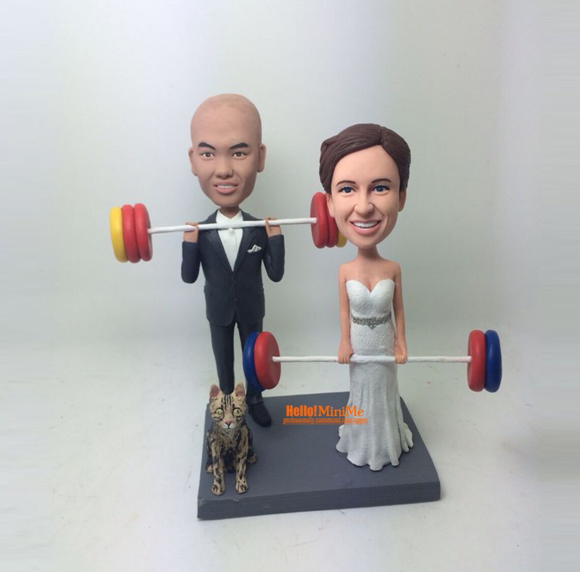 Weight Lifting Cake Topper Wedding Cake Topper Bobble Head - Etsy
