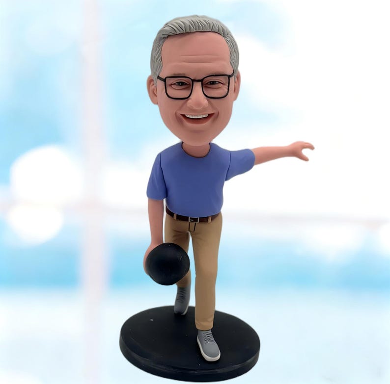 Personalized Bowling Bobblehead From Photos, Custom Bowler Trophy Gift ...
