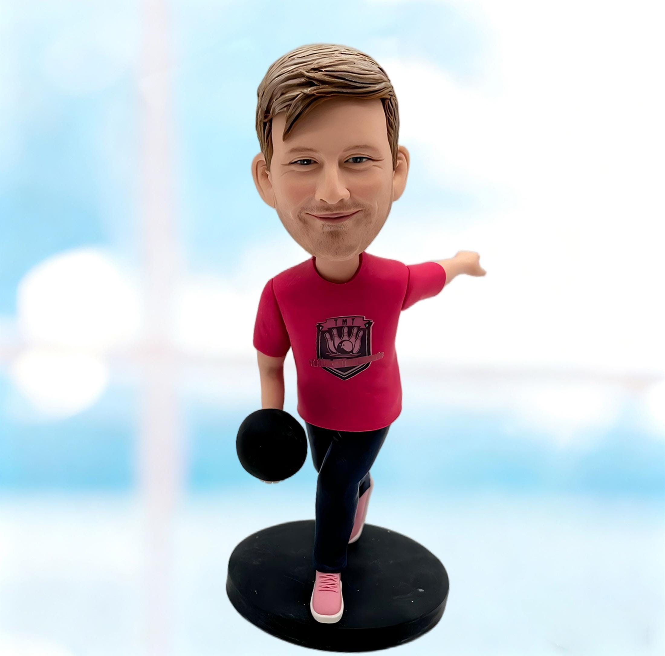 Custom Bowling Bobblehead From Photo, Personalized Bowler Gifts for Dad ...