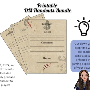 Printable DM Handouts Bundle - Dnd | TTRPG | Game Master Tools | 20 ...