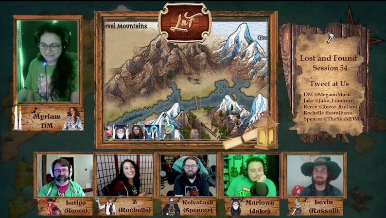 Dnd or TTRPG Wooden Livestream Overlay for Actual Play - Etsy