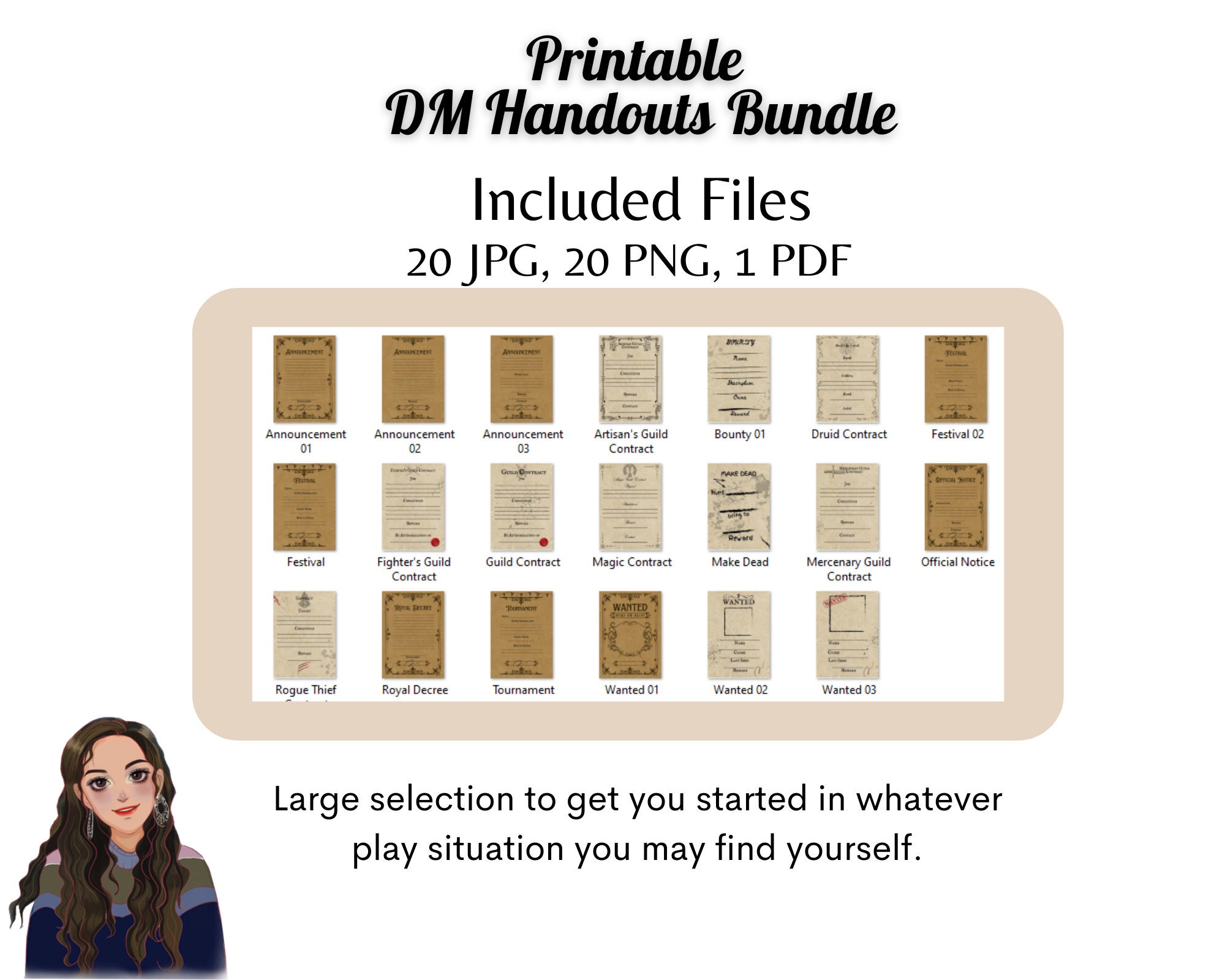 Printable DM Handouts Bundle - Dnd | TTRPG | Game Master Tools | 20 ...