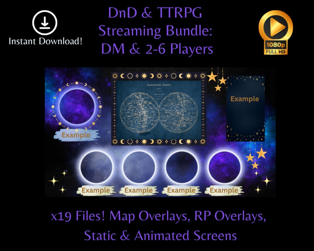 Livestream Overlay for Dnd | TTRPG | Actual Play | Youtuber | OBS ...