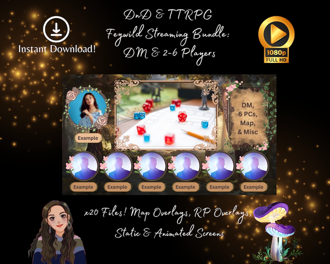 Livestream Overlay for Dnd | TTRPG | Actual Play | Youtuber | OBS ...