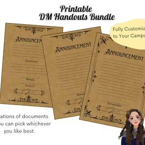 Printable DM Handouts Bundle - Dnd | TTRPG | Game Master Tools | 20 ...