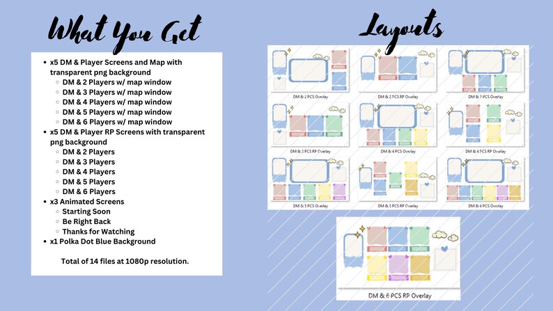 Cute Pastel Dnd or TTRPG Twitch Stream Overlay - Etsy