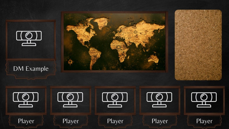 Dnd or TTRPG Blackboard Style Livestream Overlay for Actual Play ...