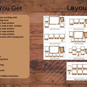 Dnd or TTRPG Wooden Livestream Overlay for Actual Play - Supports DM ...