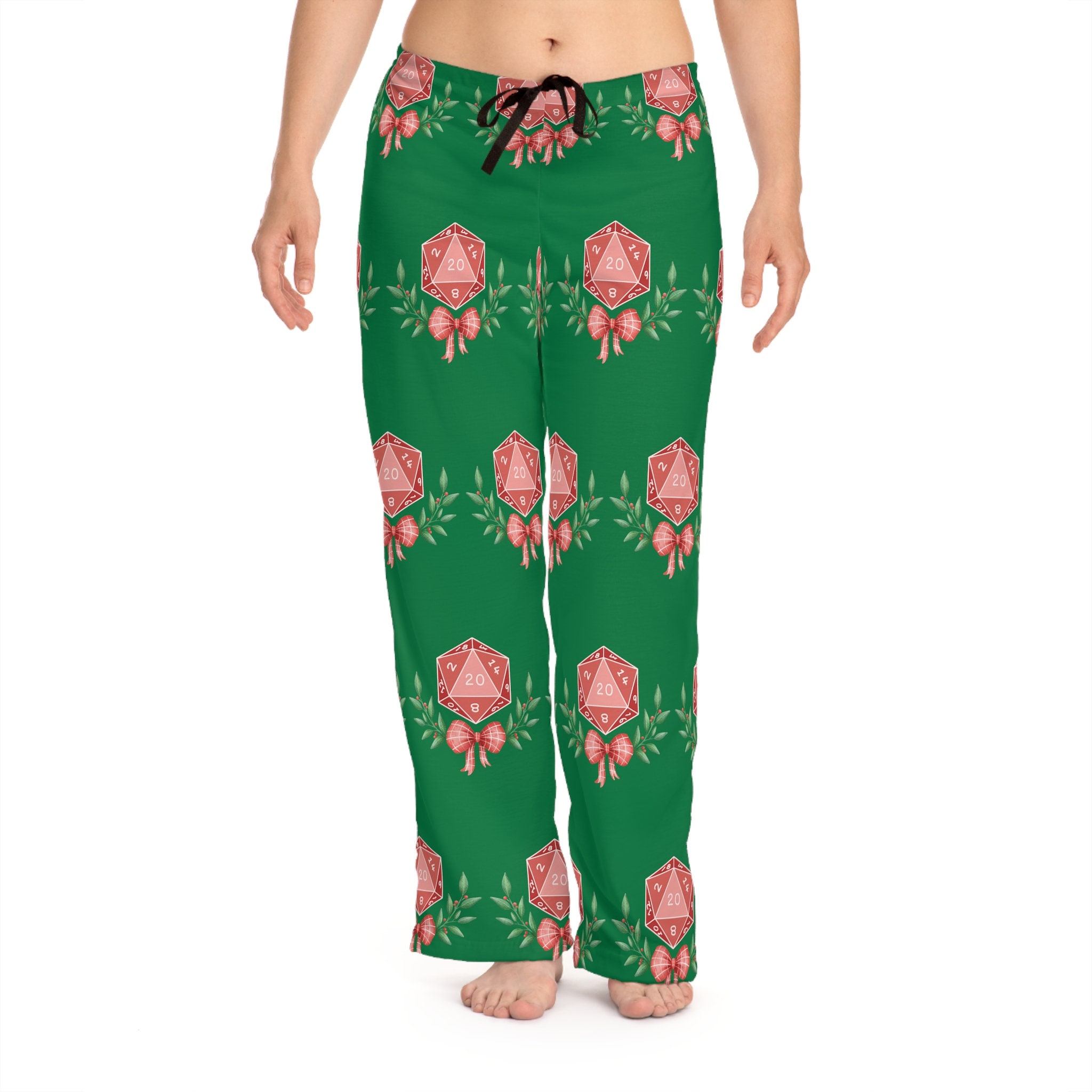 Nat 20 Critmas Dnd/rpg/ttrpg Themed Cozy Women's Pajama - Etsy