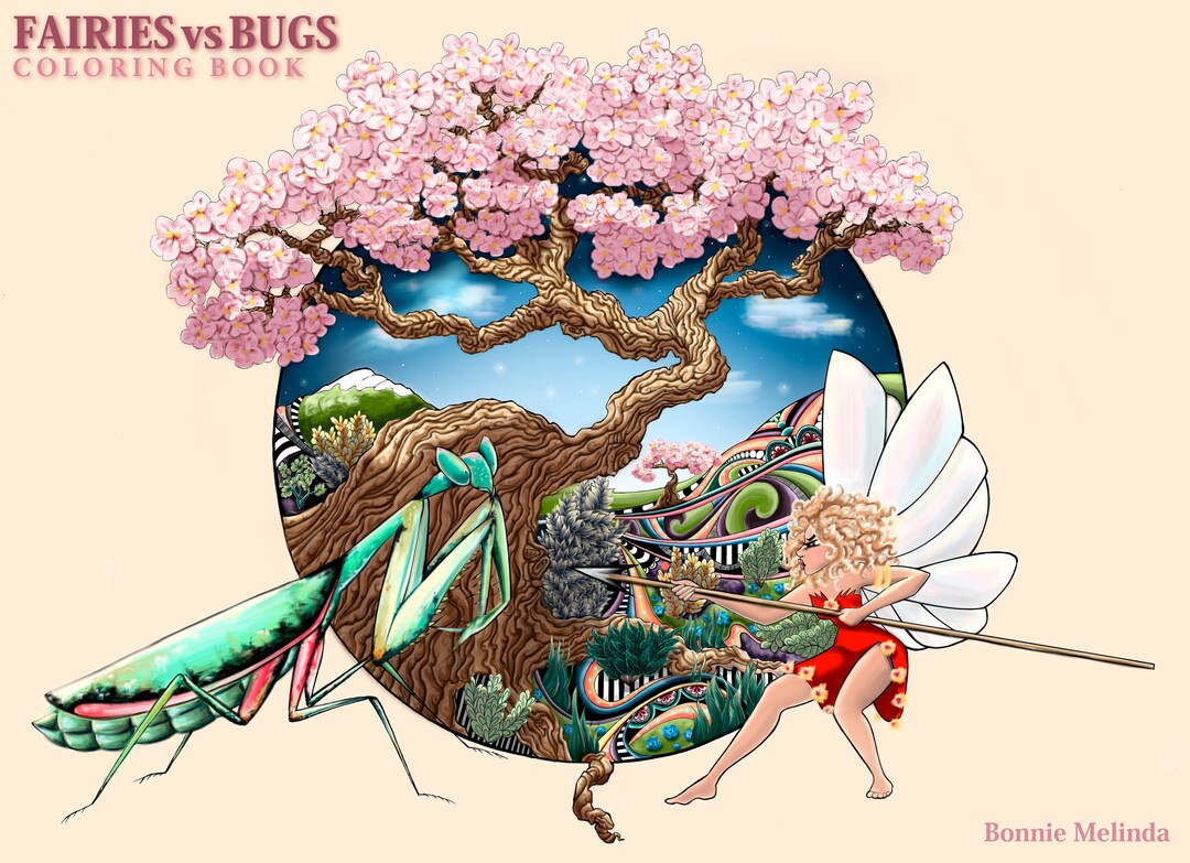 Fairies Vs Bugs Coloring Book - Etsy