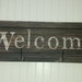 Rustic Welcome sign coat rack/wood edged/distressed sign | Etsy