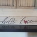 Rustic Hello Love Sign/hugs and Kisses/love/bedroom Decor - Etsy