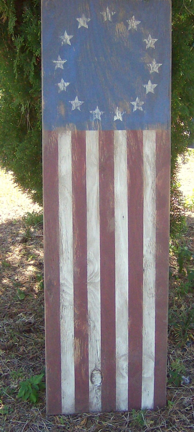 Vertical Distressed Patriotic American Flag Wall Decor - Etsy