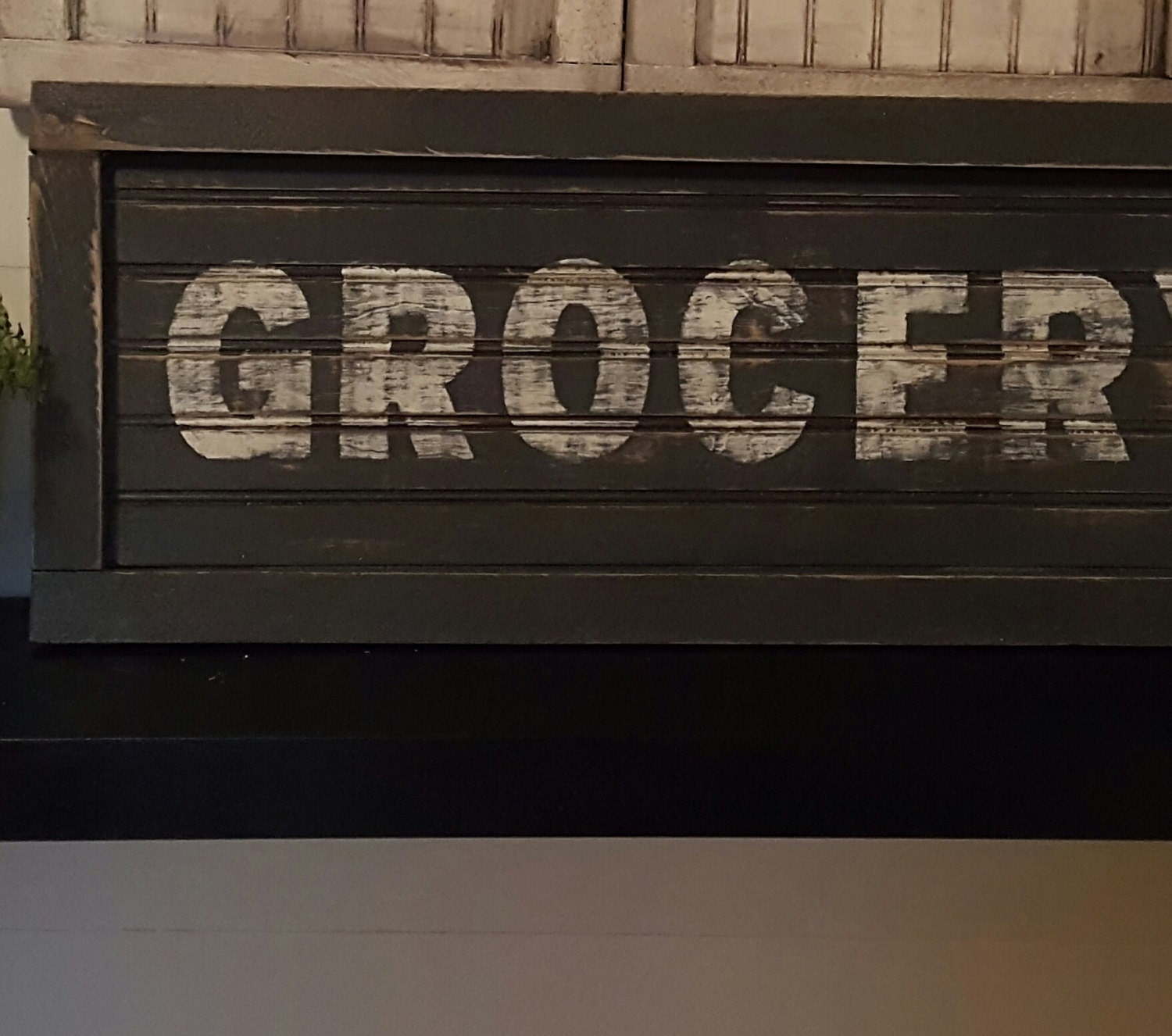 Rustic Grocery Sign/black and White/kitchen/dining Room Decor | Etsy
