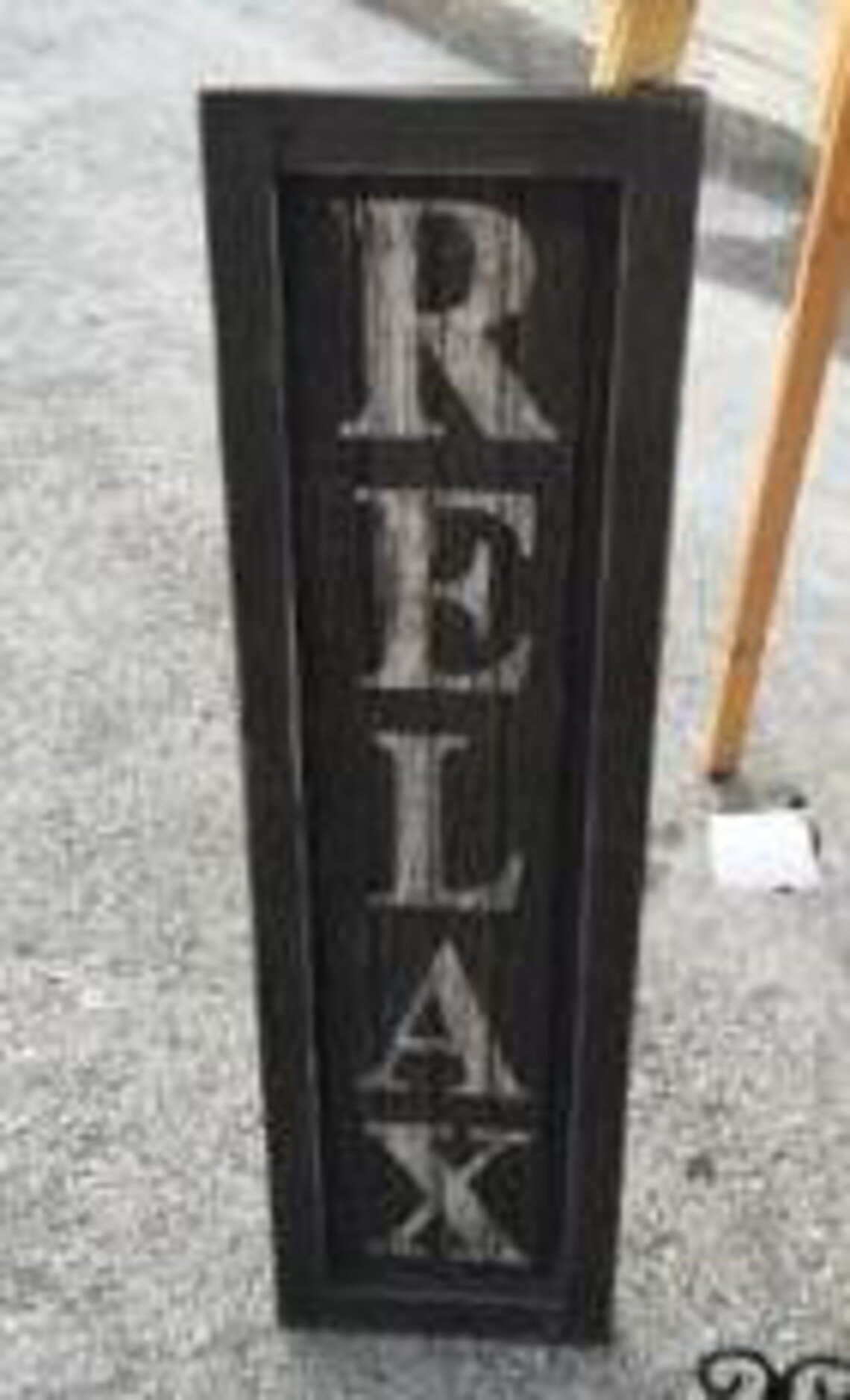 Vintage Look Distressed Relax Sign/edged Black and White - Etsy