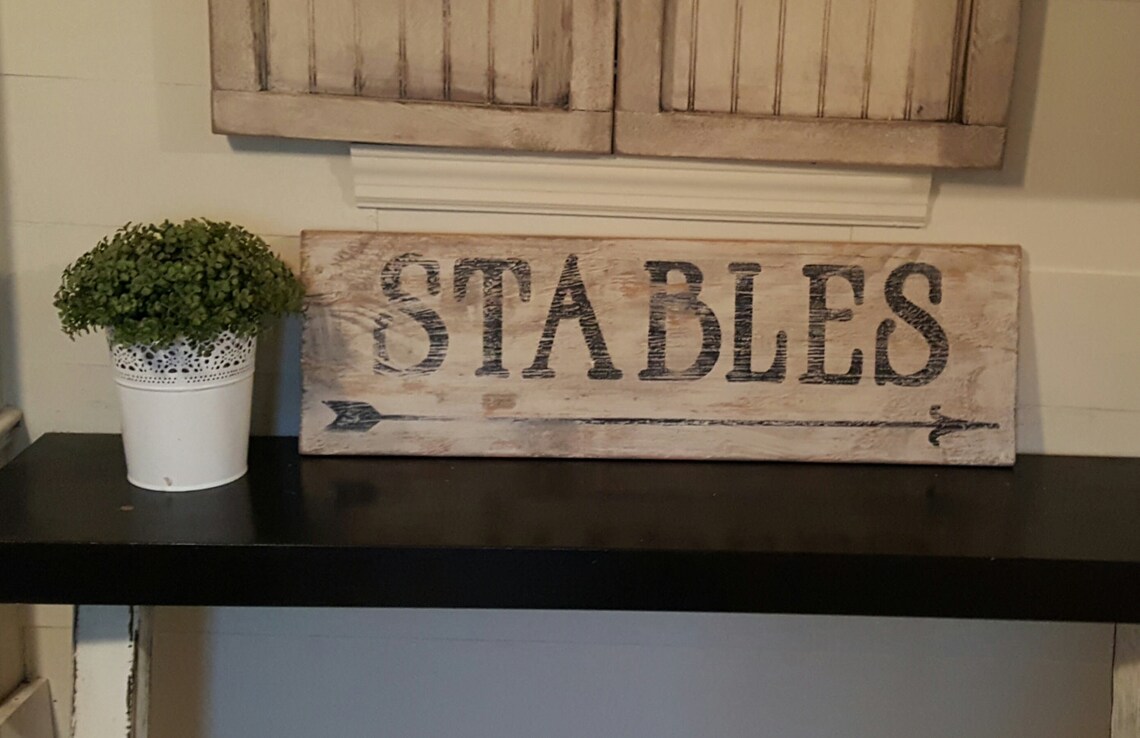 Rustic Stables Sign/equestrian /horse/barn - Etsy