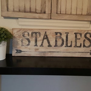 Rustic Stables Sign/equestrian /horse/barn - Etsy