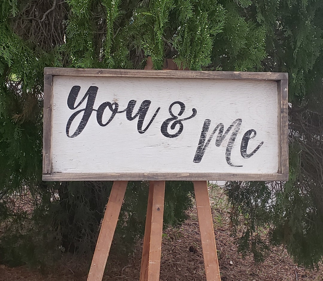 Rustic You and Me Sign/cottage/farmhouse Decor/living Room Decor ...