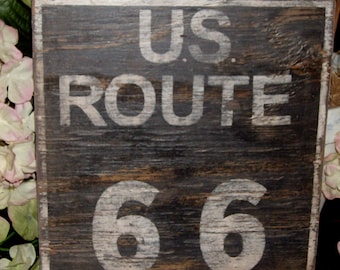 Route 66 Wood Sign - Etsy