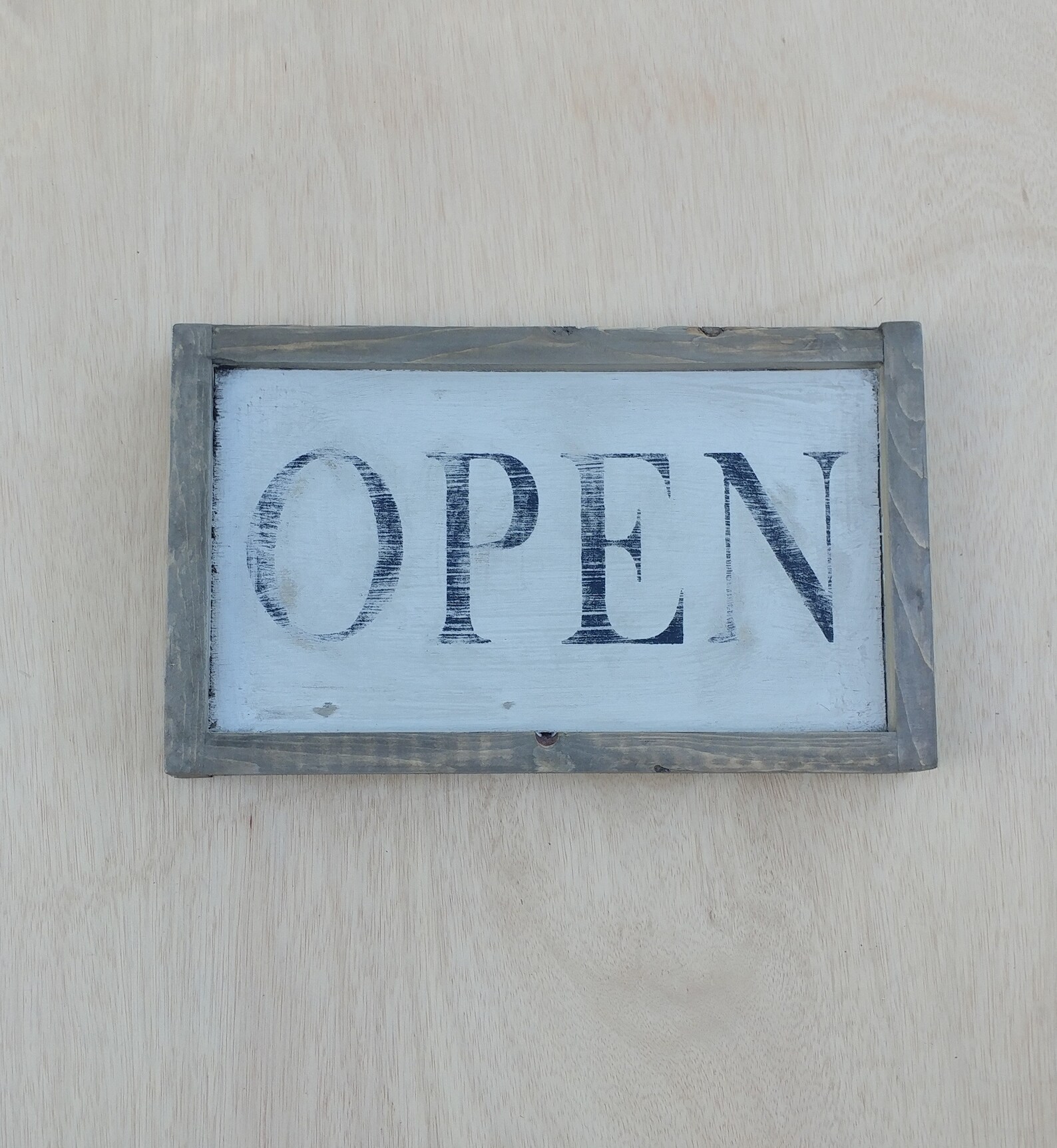 Rustic Cottage Open/closed Reversible Wood Trimmed Sign/business ...