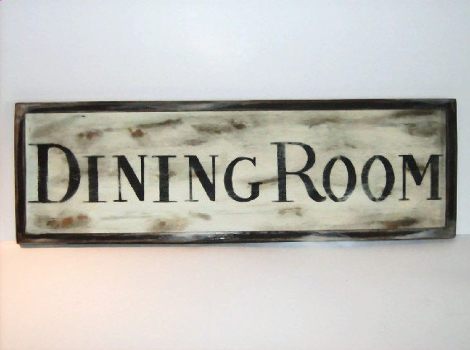 Vintage Look and Distressed Dining Room Sign With Wood Framed Edge - Etsy