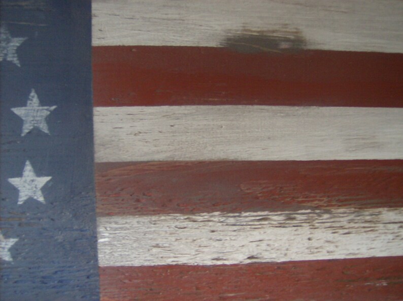 Rustic American Flag Wall Decor-15" X 9"/patriotic/americana/red White ...