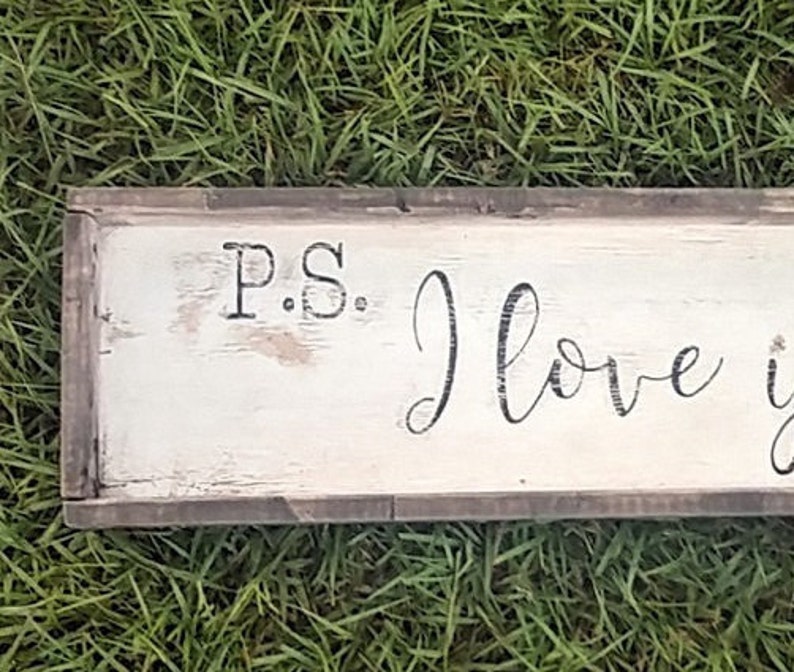 Rustic Cottage PS I Love You Wood Trimmed Sign/bedroom - Etsy