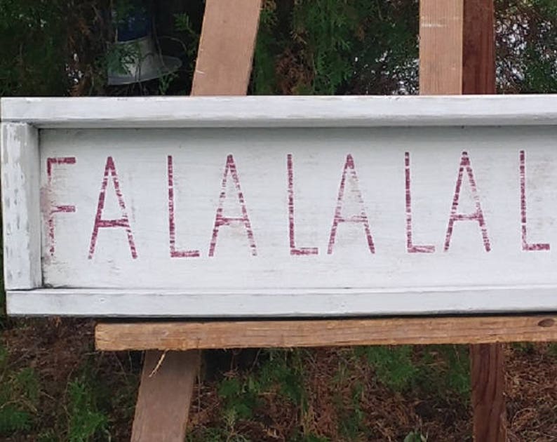 Cottage Rustic and Farmhouse Look Fa La La La Sign/christmas Decor ...