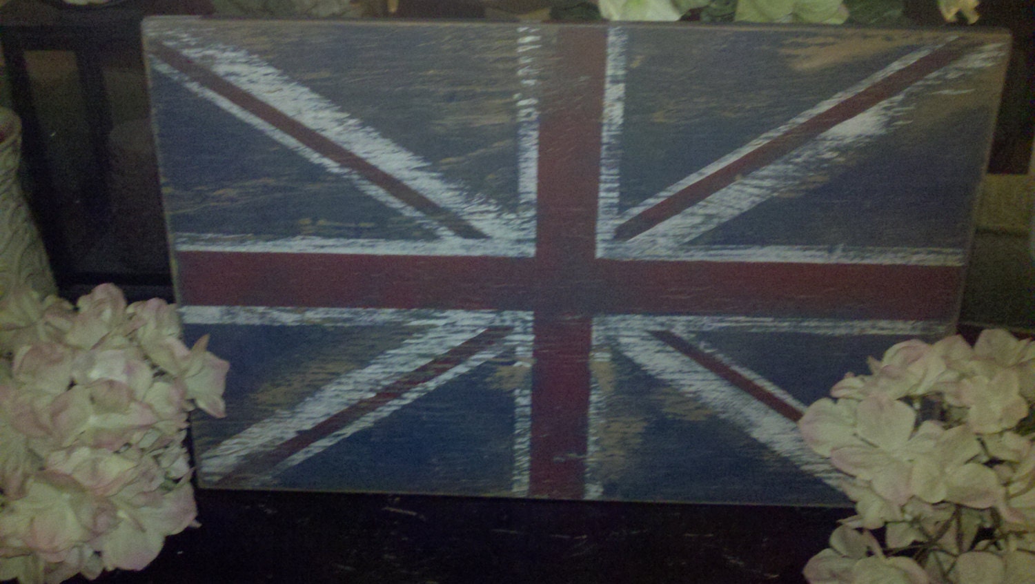Distressed United Kingdon "union Jack" Flag Wall Decor-light Distressed ...