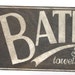 Rustic Bathroom Sign....bath for 10 Cents/bathroom Decor/distressed ...